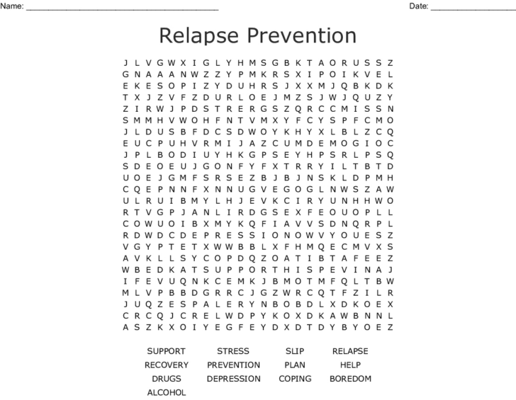 Recovery Word Search Puzzles Printable Word Search Printable ...