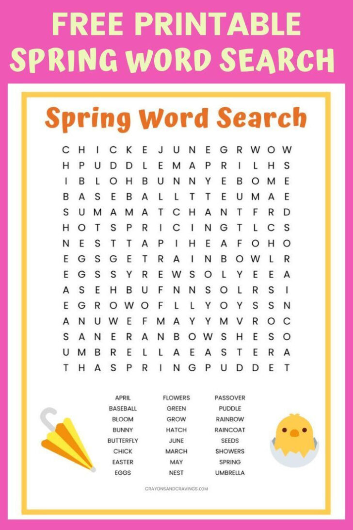 Spring Word Search FREE Printable Worksheet For Kids Spring Words ...