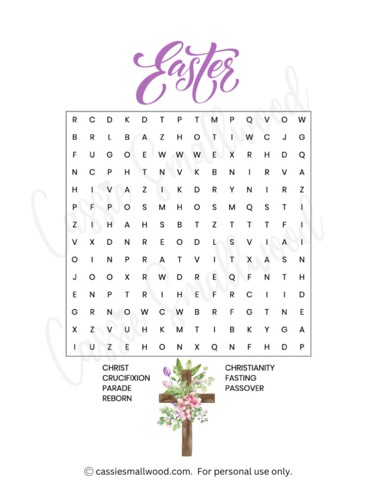 Religious Easter Word Search Free Printable | Printable Word Search