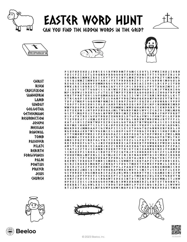 Easter Sunday Word Search | Printable Word Search