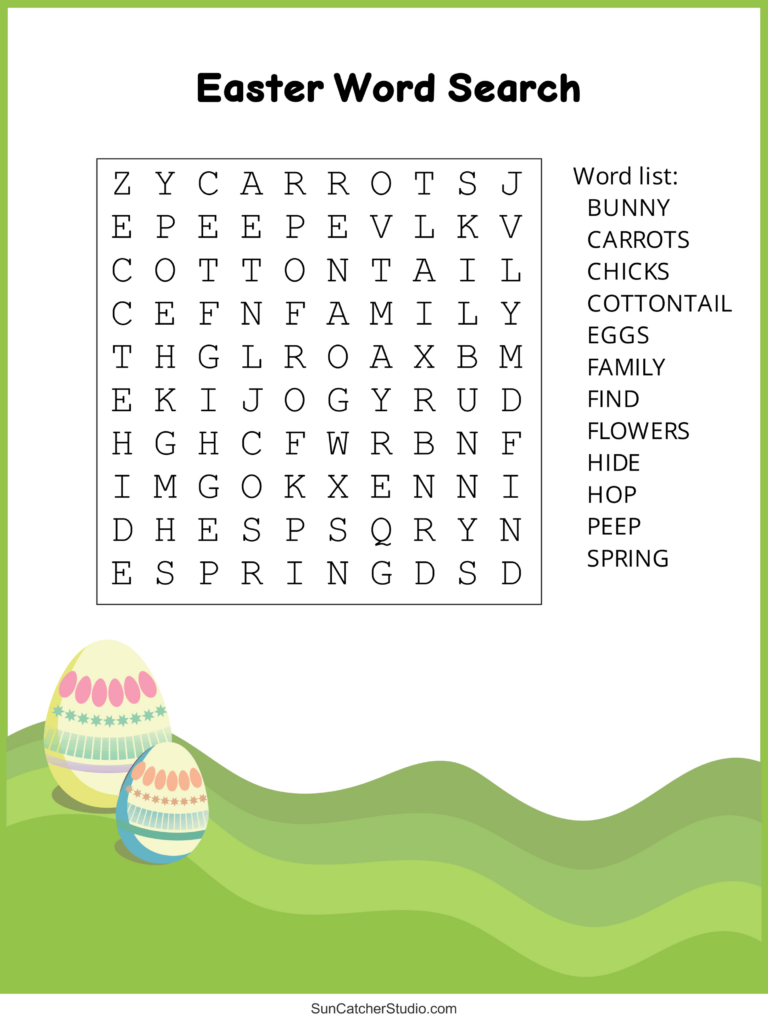 Simple Easter Word Search | Printable Word Search
