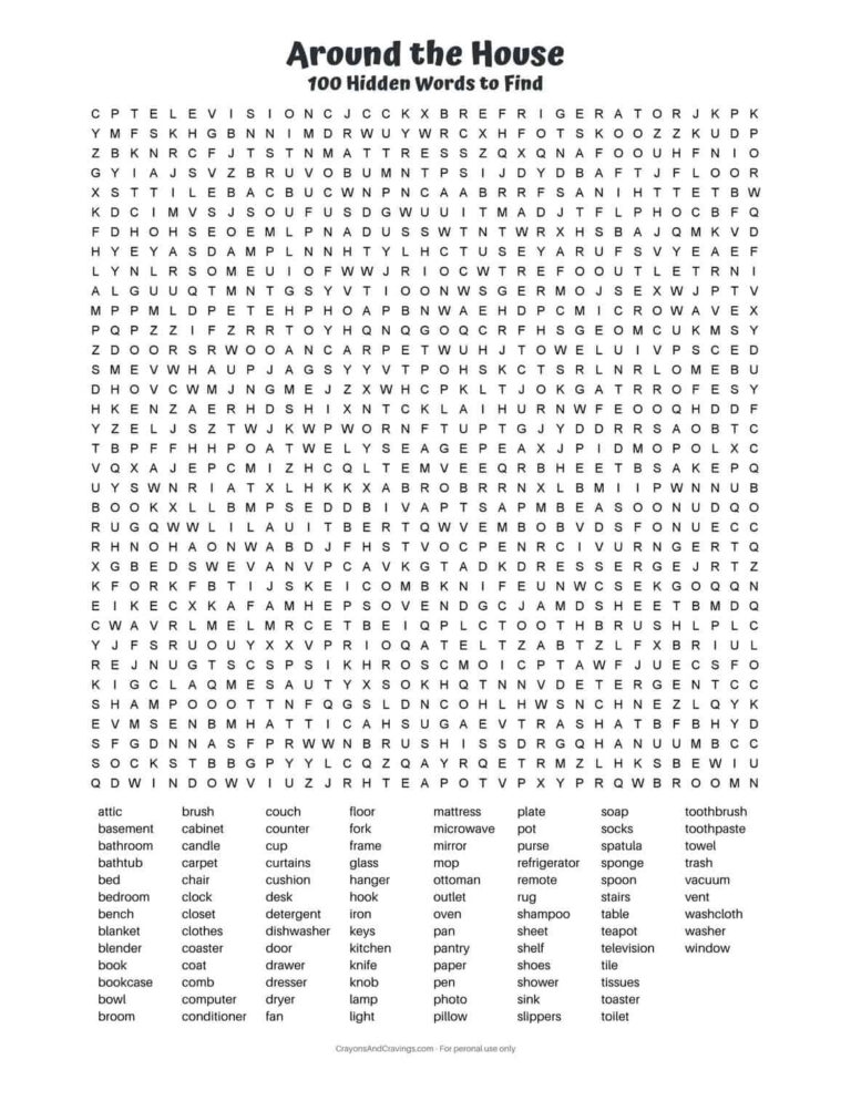 Impossible Word Search Printable | Printable Word Search