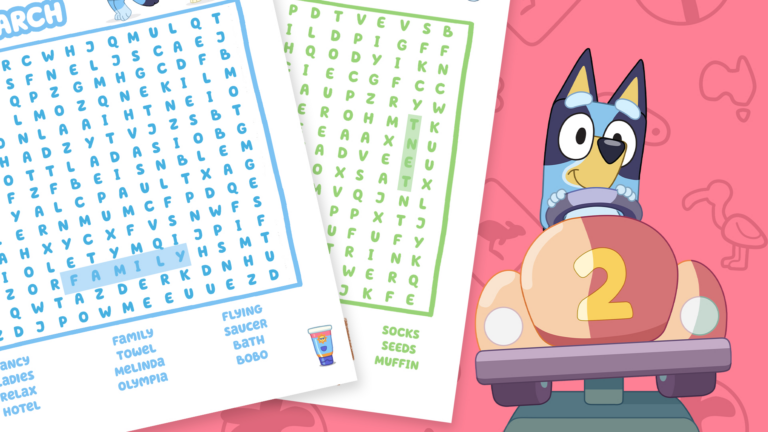 Printable Bluey Word Search | Printable Word Search