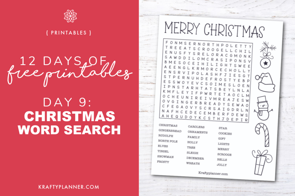 12 Days of Christmas Word Search Answer Key | Printable Word Search