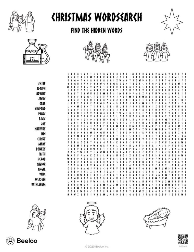 Christmas Nativity Word Search Printable | Printable Word Search